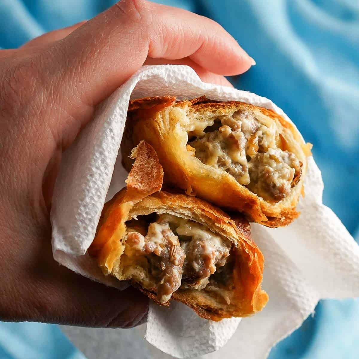 Sausage and Cheese Turnovers | Nibble and Dine