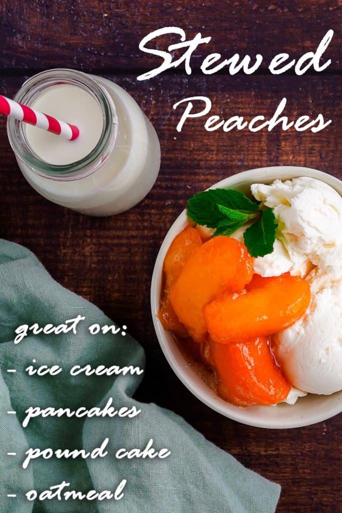 Stewed Peaches - Nibble and Dine - An easy and quick peach topping