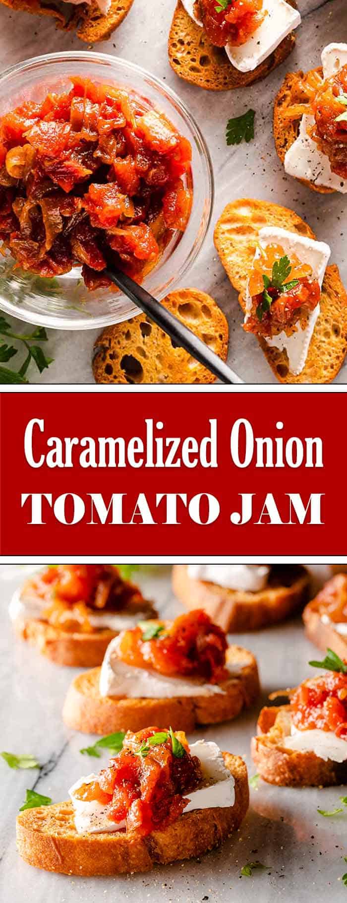 Caramelized Onion Tomato Jam - Nibble and Dine