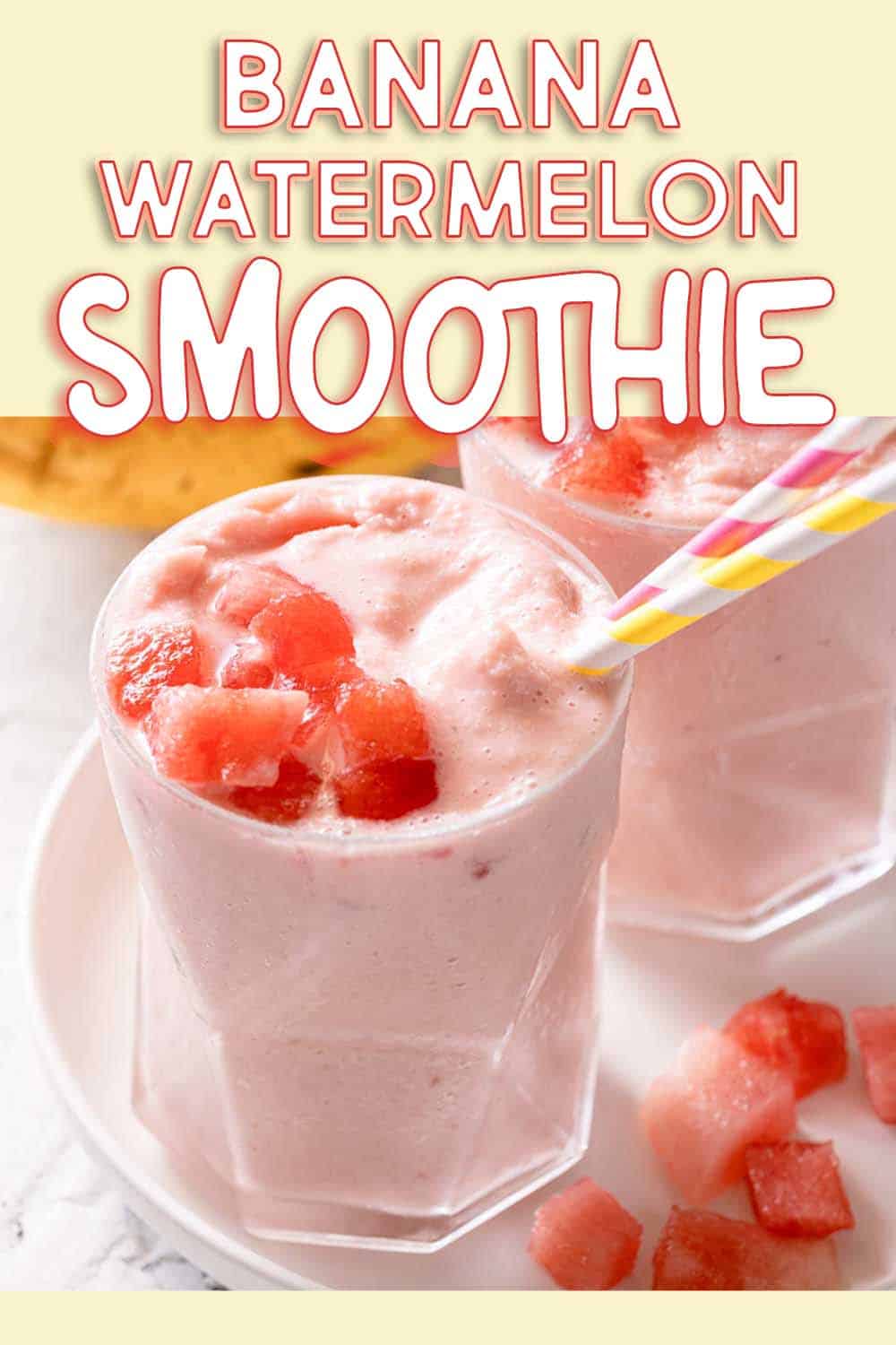 Banana Watermelon Smoothie - Nibble and Dine