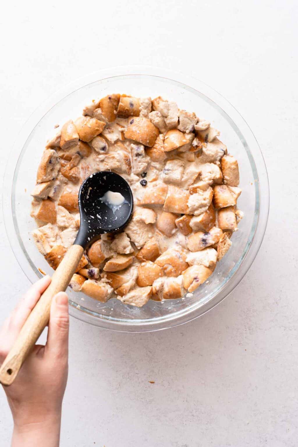 Bagel Bread Pudding - Nibble and Dine