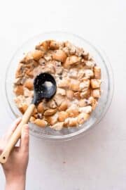 Bagel Bread Pudding - Nibble and Dine