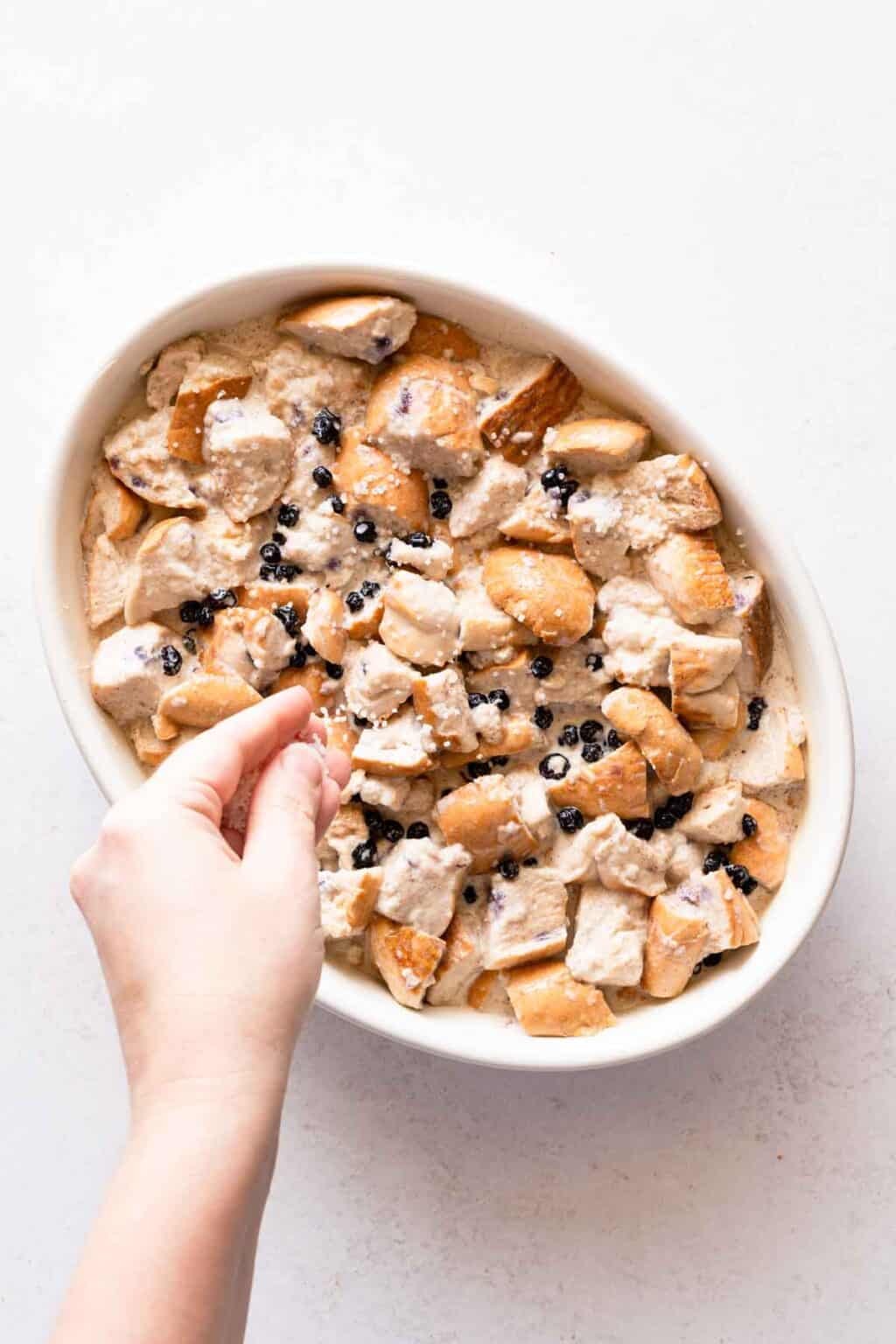 Bagel Bread Pudding - Nibble and Dine