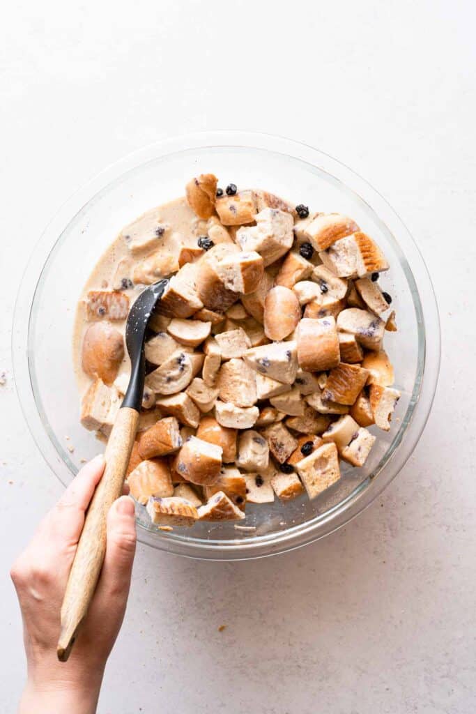 Bagel Bread Pudding - Nibble and Dine