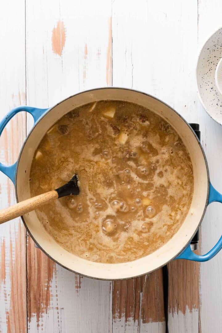 Creamy Hamburger Potato Soup - Nibble and Dine
