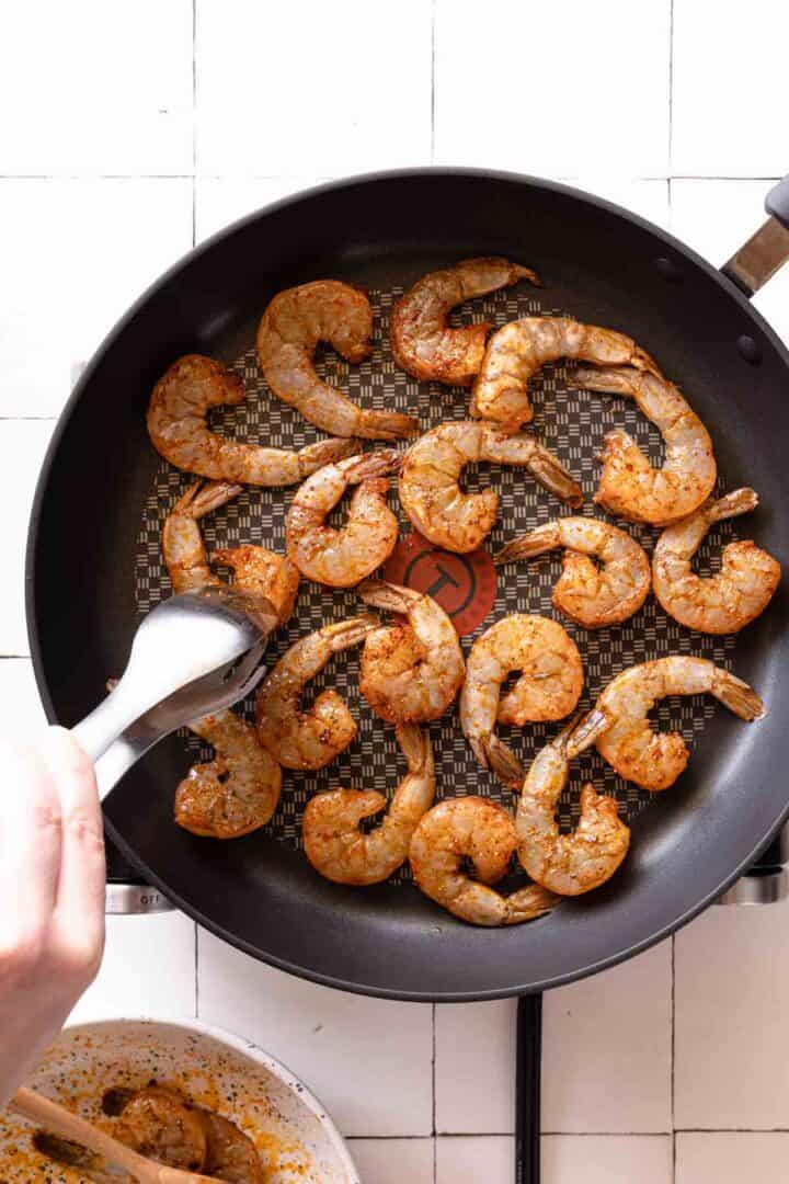 Easy Pan Seared Shrimp - Nibble and Dine