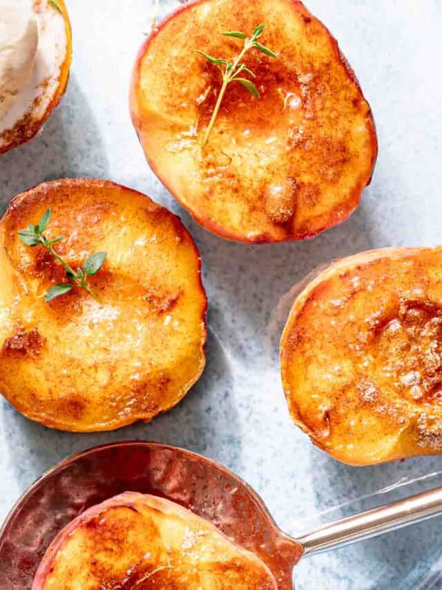 Stewed Peaches - Nibble and Dine - An easy and quick peach topping