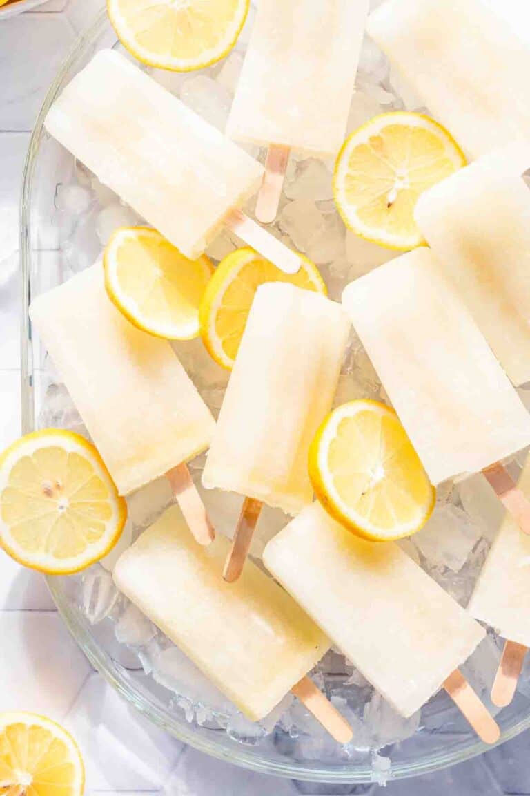 Best Lemon Popsicles - Nibble and Dine