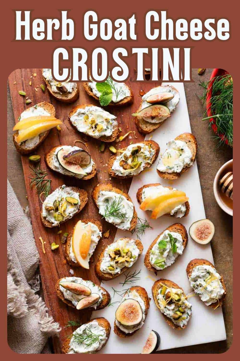Easy Goat Cheese Crostini - Nibble and Dine